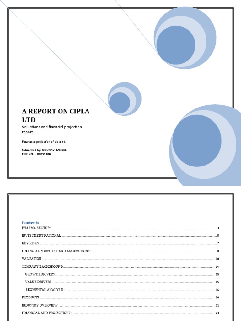 Cipla Report - Doc Gourav Cygnus Recovered | PDF | Generic Drug | Valuation (Finance)