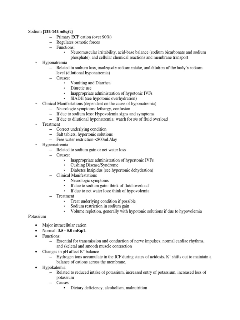 Sodium | PDF | Sodium | Clinical Medicine