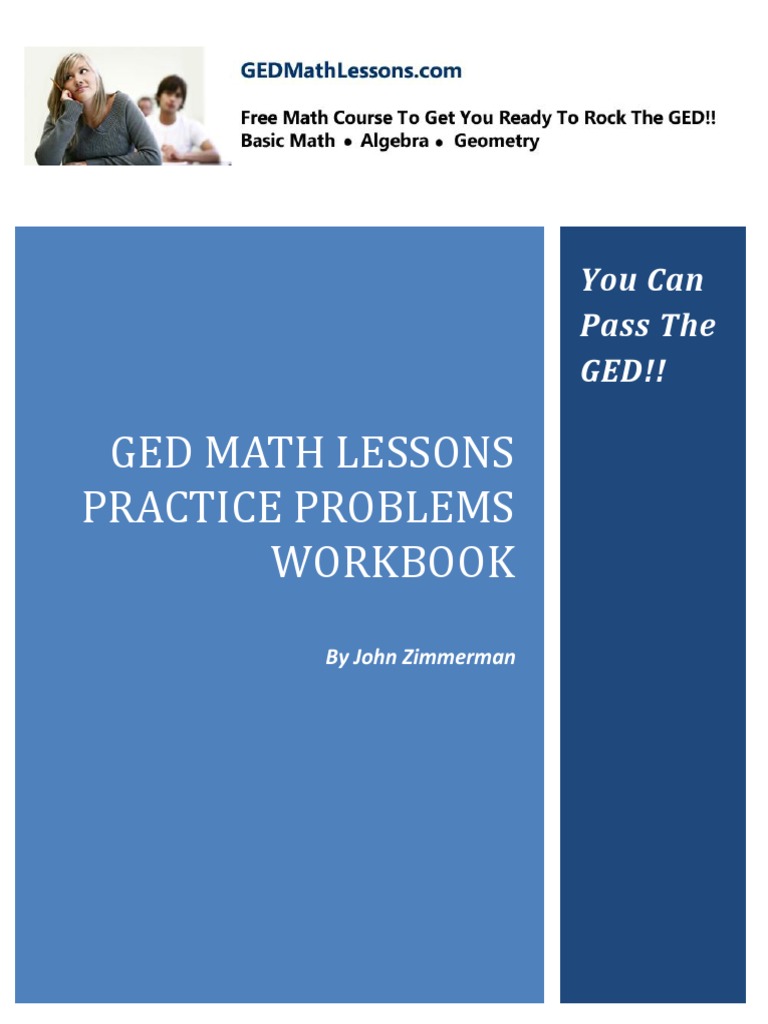 GED Math Lessons Practice Problems Workbook SAMPLE | PDF | Fraction ...
