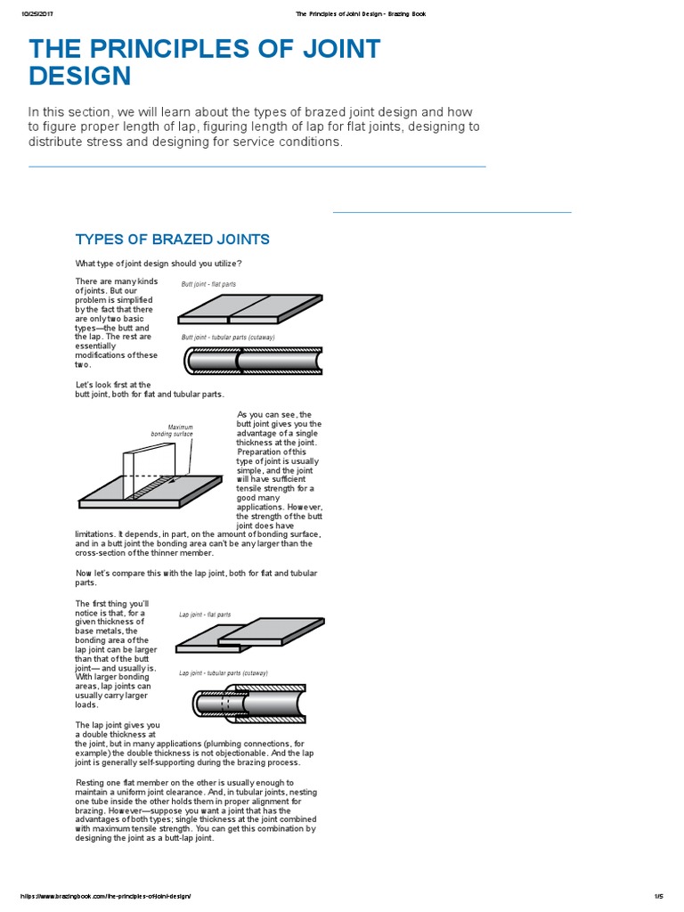 The Principles of Joint Design - Brazing Book | PDF | Strength Of ...