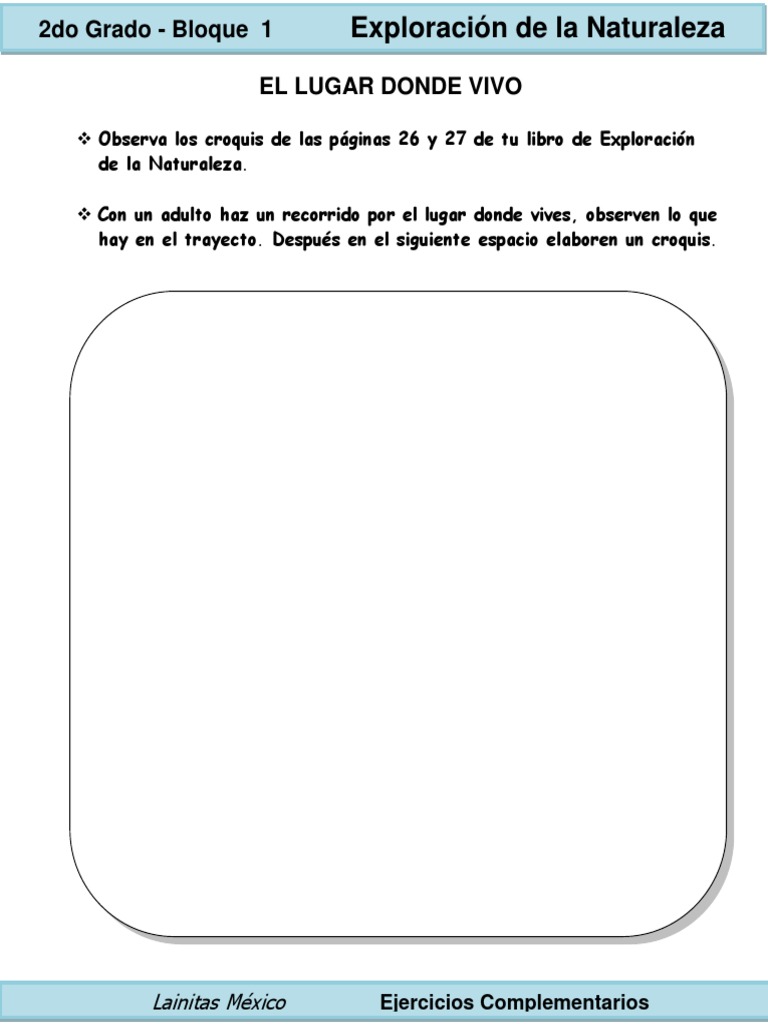 2do Grado - Exploración - El Lugar Donde Vivo | PDF