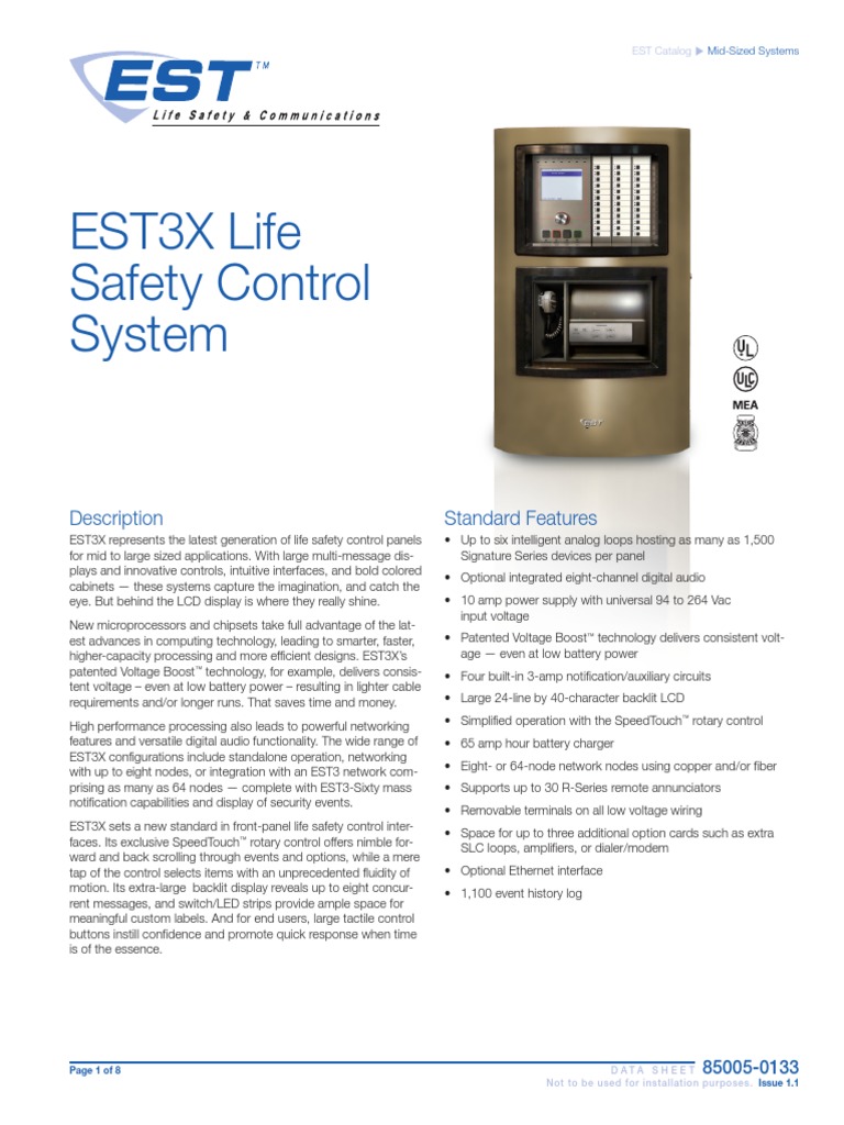 EST3X ControlPanel PDF | PDF | Amplifier | Power Supply