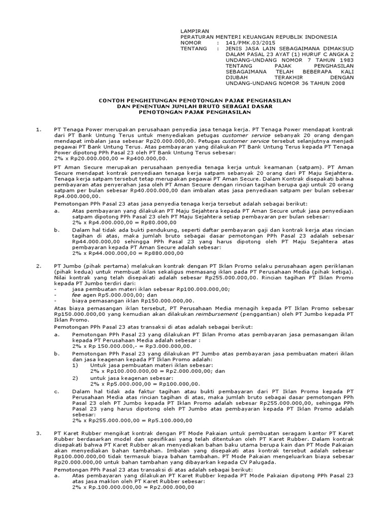 Contoh PPH 23 PDF | PDF