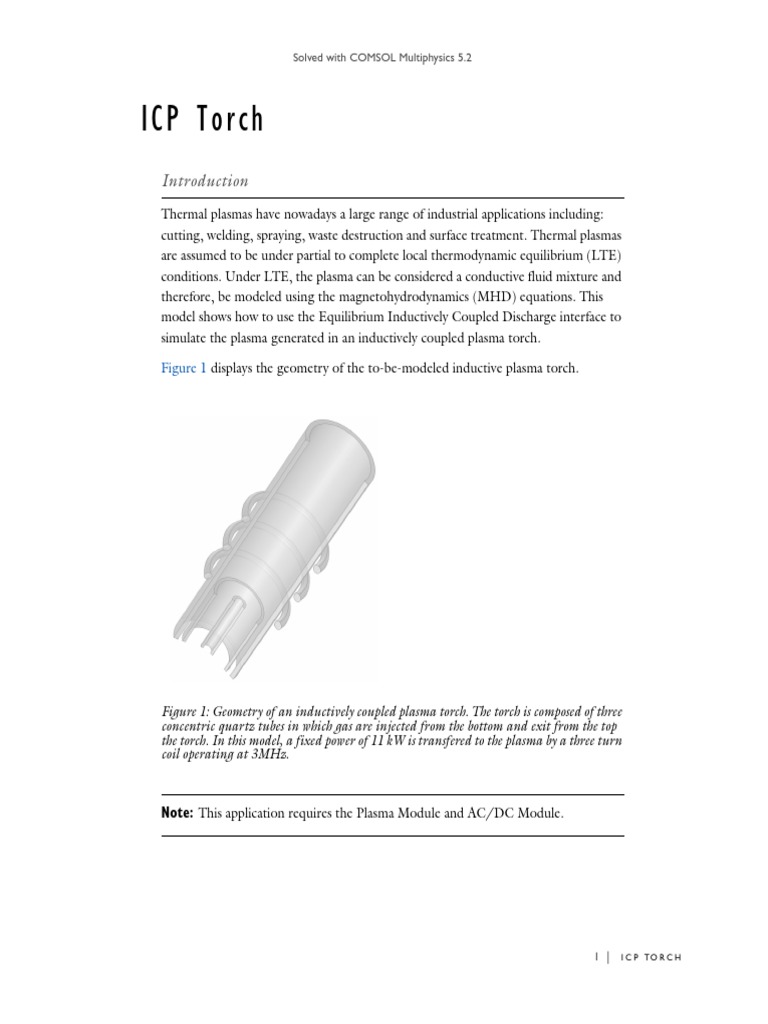 Models - Plasma.icp Torch | PDF | Plasma (Physics) | Fluid Dynamics