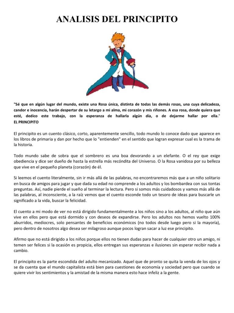 Cuento Completo de El Principito | PDF | El Principito | Peter Pan