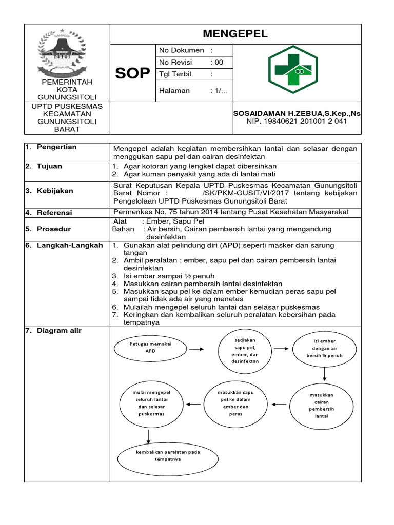 SOP Mengepel Lantai (Repaired) | PDF
