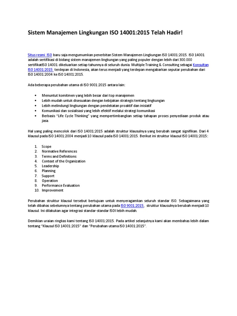 10 Klausul Sistem Manajemen Mutu ISO 9001.2015.docx 10 Klausul Sistem Manajemen Mutu ISO 9001.2015.docx