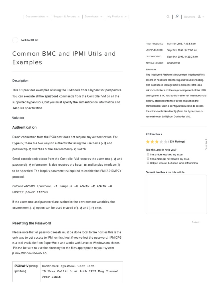 Common BMC and IPMI Utils and Examples | PDF | Digital Technology ...