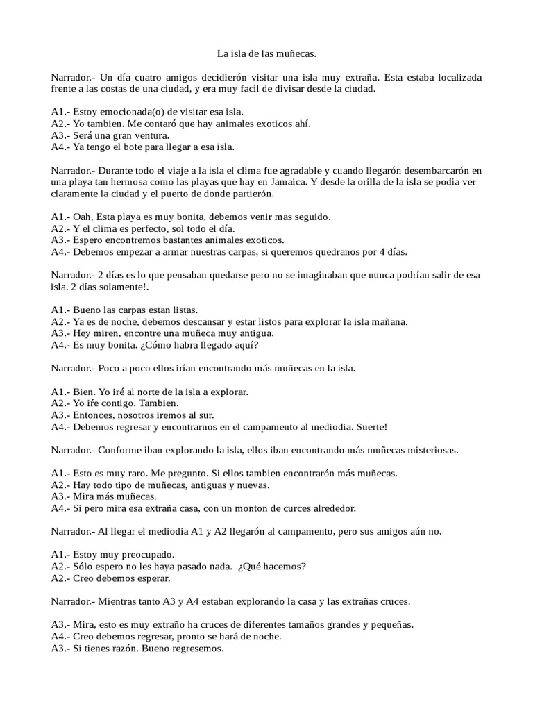 La leyenda de la isla de las muñecas | PDF | Ocio | Entretenimiento ...