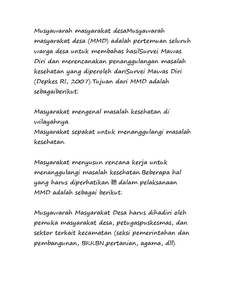 Contoh MMD I | PDF