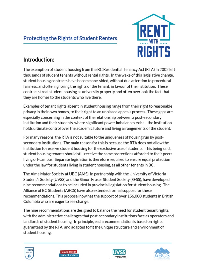 Protecting The Rights of Student Renters | PDF | Leasehold Estate ...