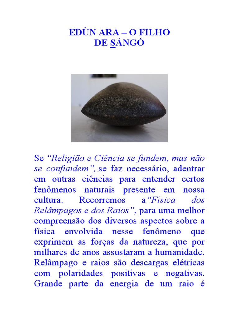 Edùn Ara | PDF | Relâmpago | Minerais