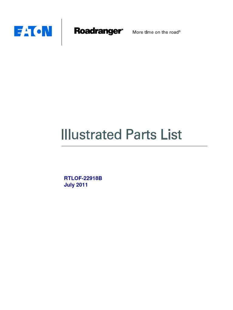 RTLOF 22918B Fuller 18 Speed Parts Breakdown Manual | PDF | Manual ...