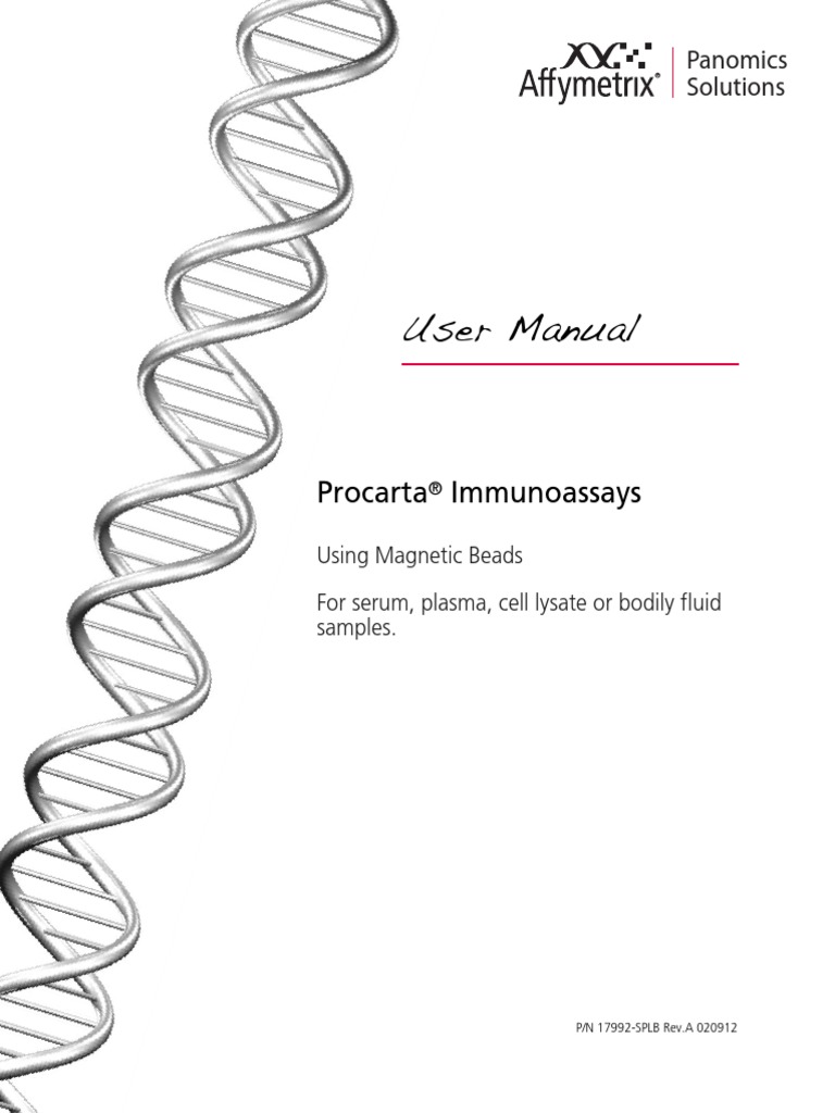 User Manual: Procarta Immunoassays | PDF | Immunoassay | Microtiter Plate