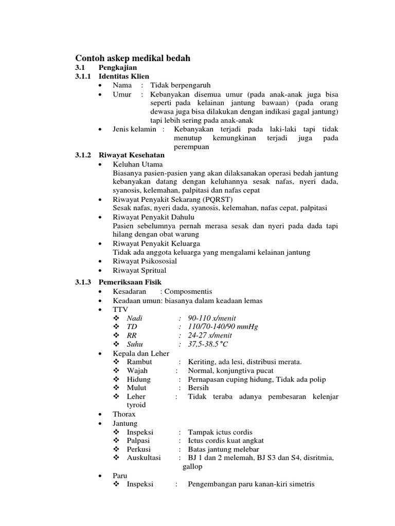 Contoh Askep Medikal Bedah