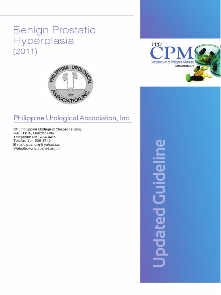 Benign Prostatic Hyperplasia: Philippine Urological Association, Inc ...