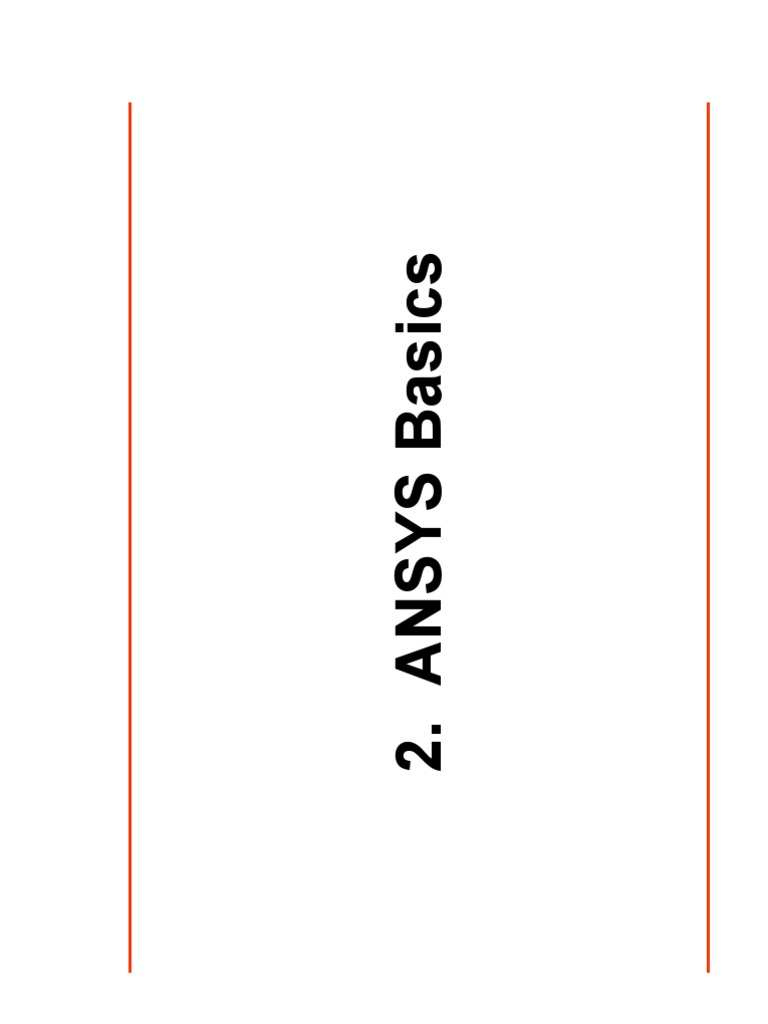 ANSYS Basics: GUI and Startup Guide | PDF