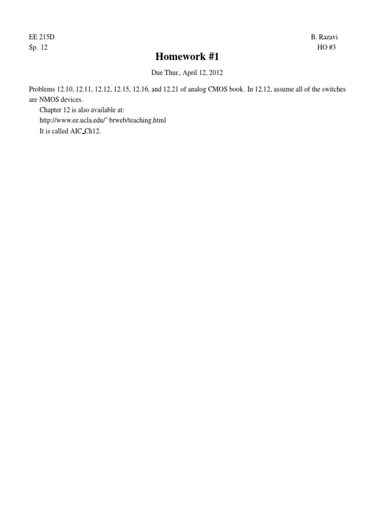 HW 1 | PDF