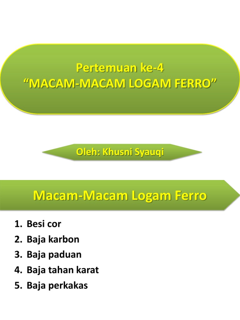Pertemuan Ke-4 (Macam-Macam Logam Ferro) | PDF