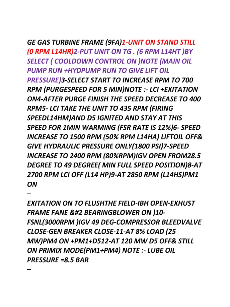 Ge Gas Turbine Frame (9fa) | PDF | Technology & Engineering