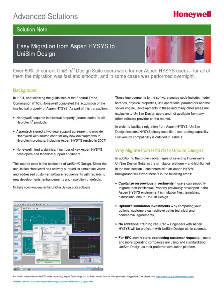 Solution Note Easy Migration From Aspen Hysys To Unisim Design | PDF ...