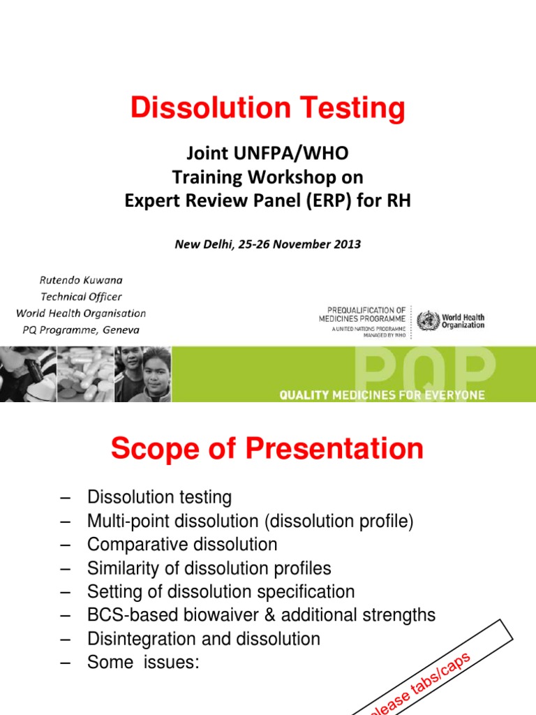 Overview of Dissolution Testing Principles and Techniques for Immediate ...