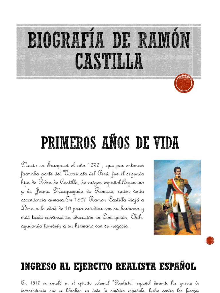Biografía de Ramón Castilla | PDF | América del Sur | Perú