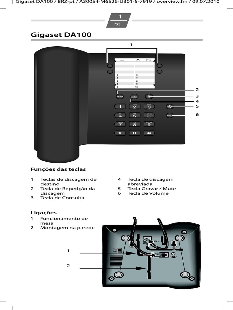 Telefone - Gigaset Da100 | Telefone | Centro de Atendimento