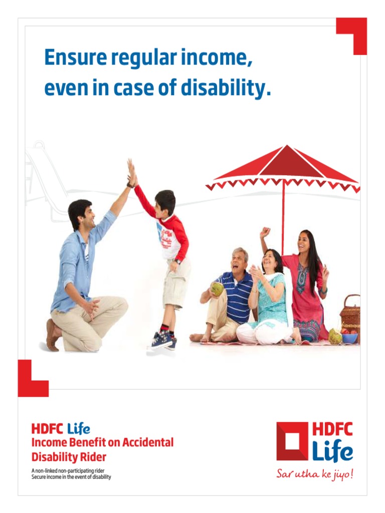 Accidental Disability Income Rider | PDF | Disability Insurance | Insurance