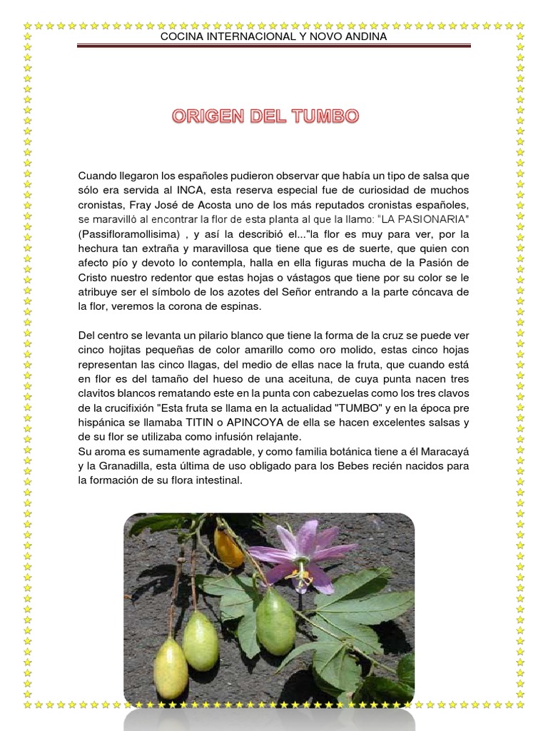 Origen Del Tumbo | PDF | Horticultura y jardinería | Plantas