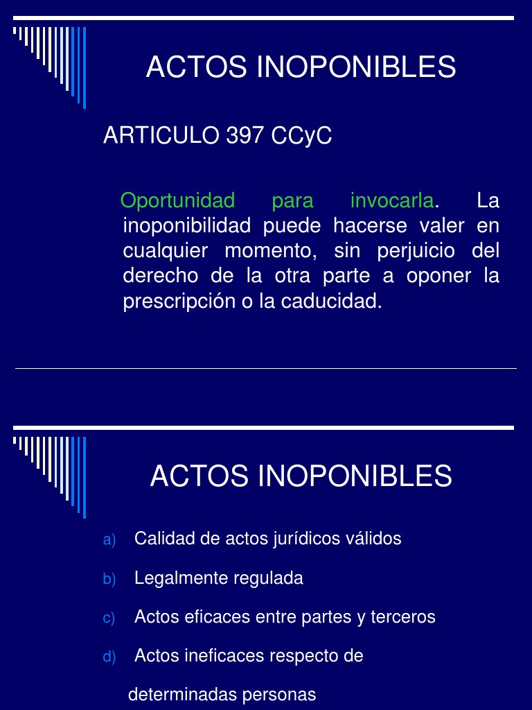 Inoponibilidad y Nulidad - Accion y Excepción de nulidad | Nulo (ley ...