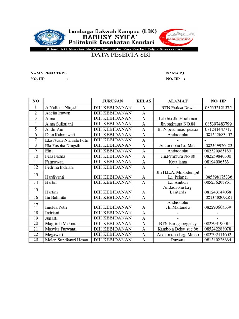 Contoh Absen | PDF