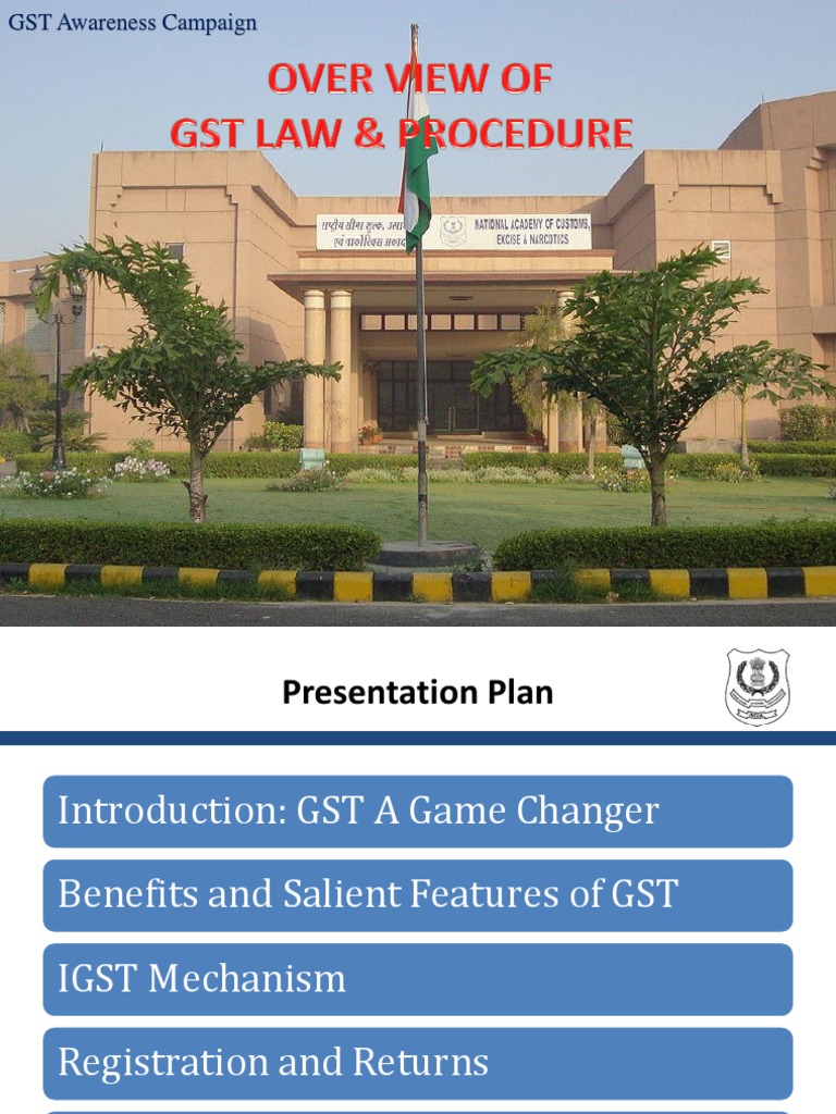 Overview of GST - PPT For GAC | PDF | Value Added Tax | Tax Refund