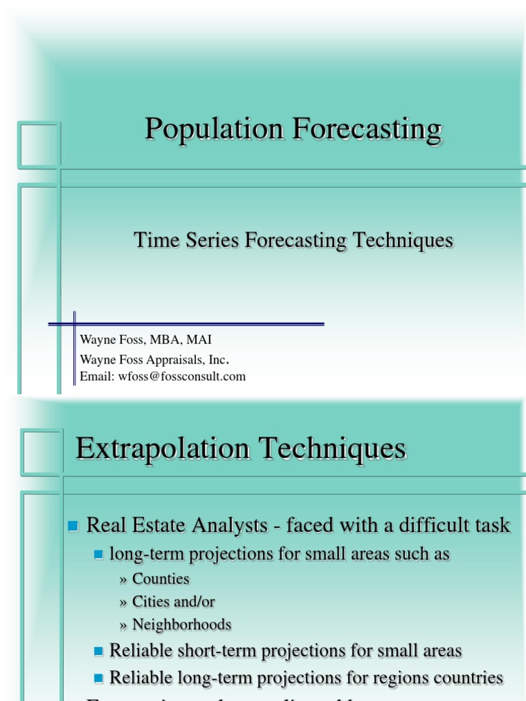 Population Forecasting: Time Series Forecasting Techniques | PDF | Forecasting | Logarithm
