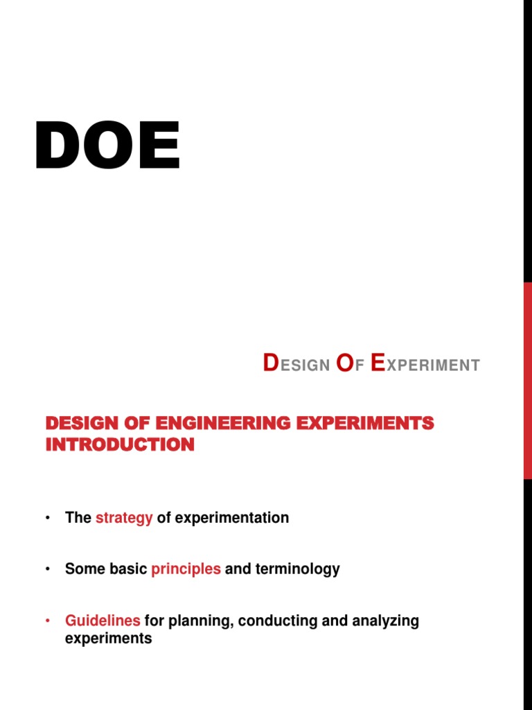 DOE Intro | PDF | Experiment | Analysis Of Variance