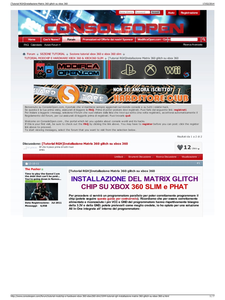 (Tutorial RGH) Installazione Matrix 360 Glitch Su Xbox 360 | PDF