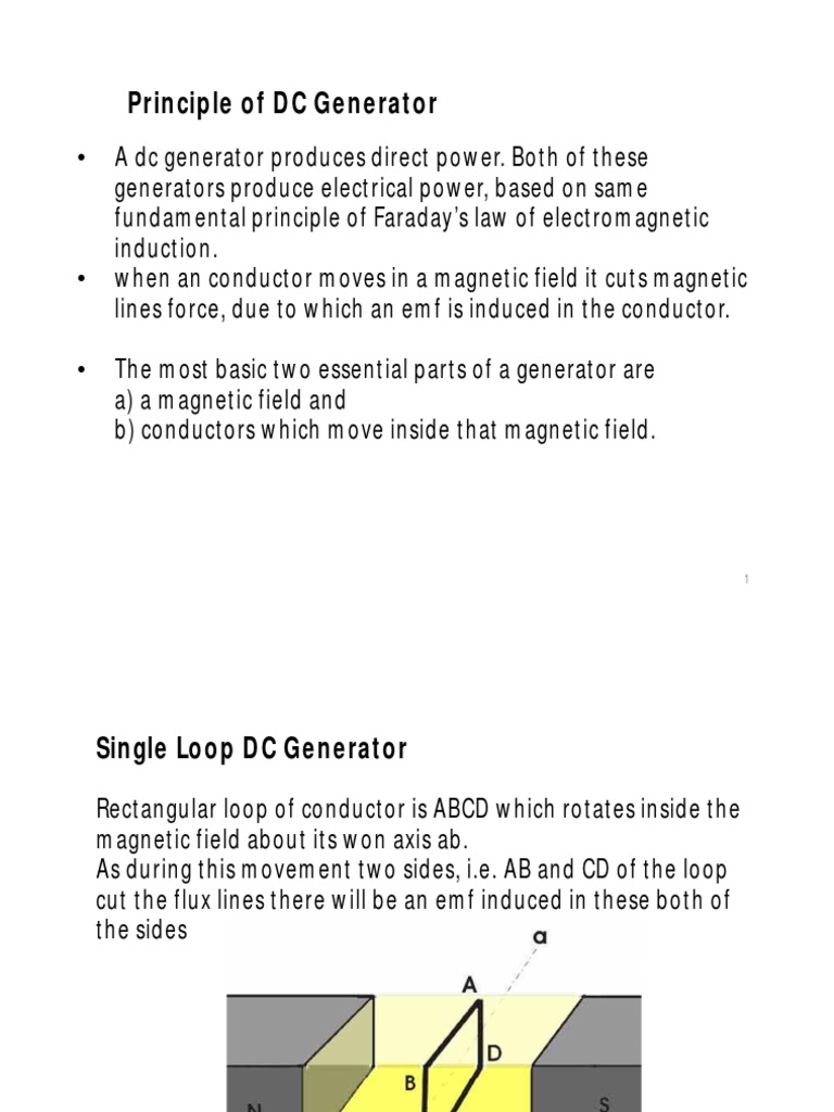 DC Generator | PDF | Electric Motor | Magnetic Devices