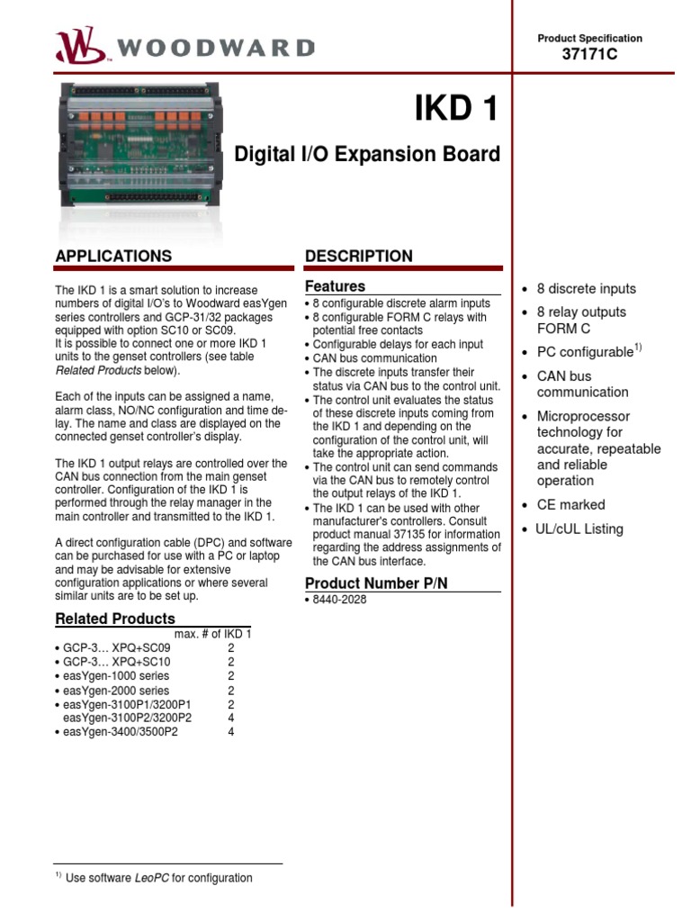 IKD 1 Spec | PDF | Relay | Input/Output