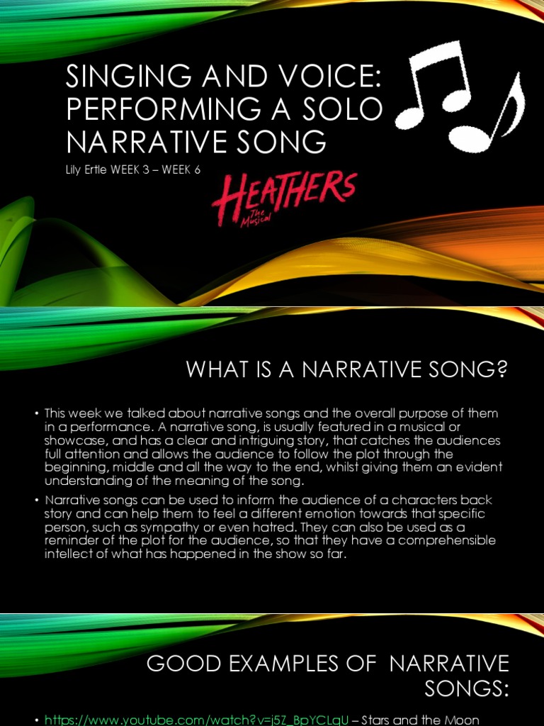 Solo Performance of a Narrative Song | PDF | Singing | Entertainment ...