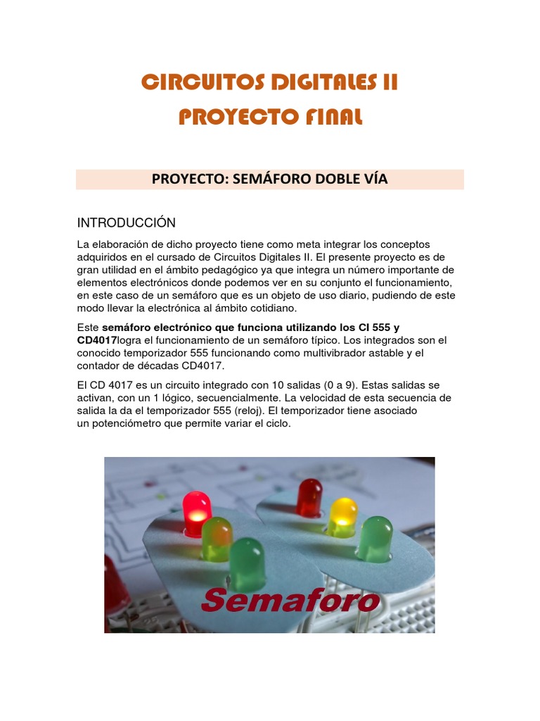 Proyecto Casimiro (Semaforo) | PDF | Hogar, jardinería y bricolaje ...