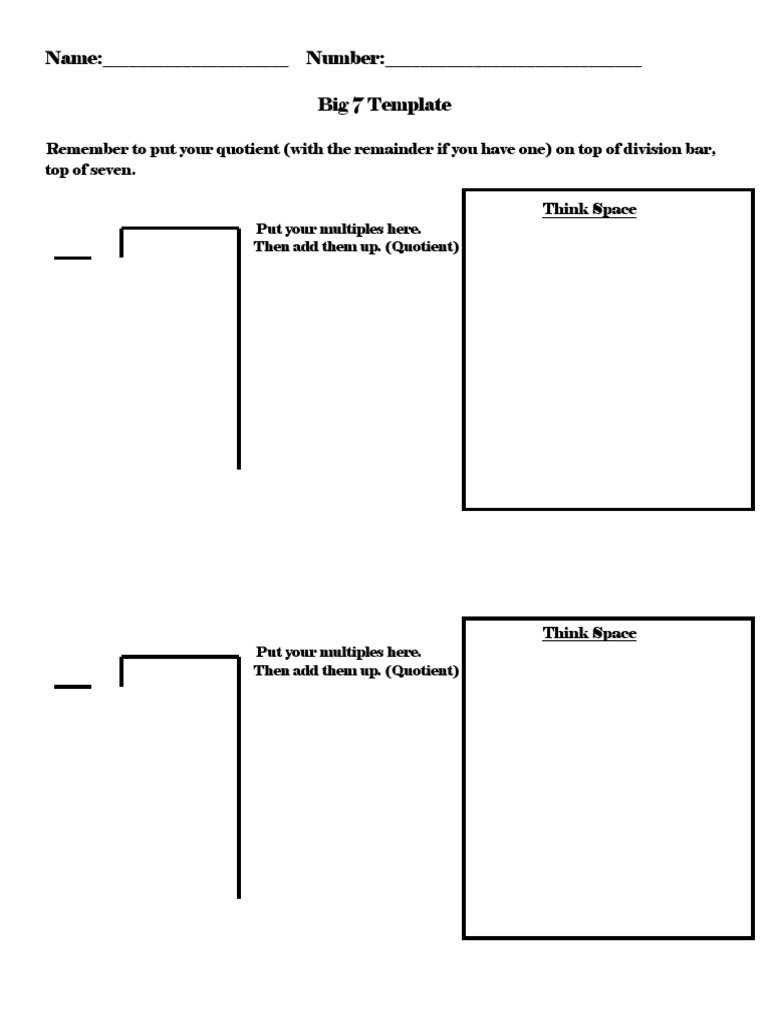 Big 7 Divisiontemplate | PDF