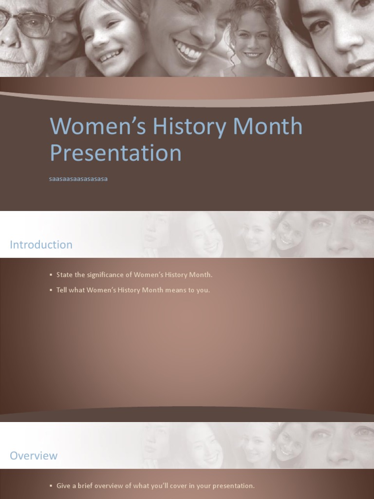 Women's History Month Presentation Guide | PDF | Social Science ...