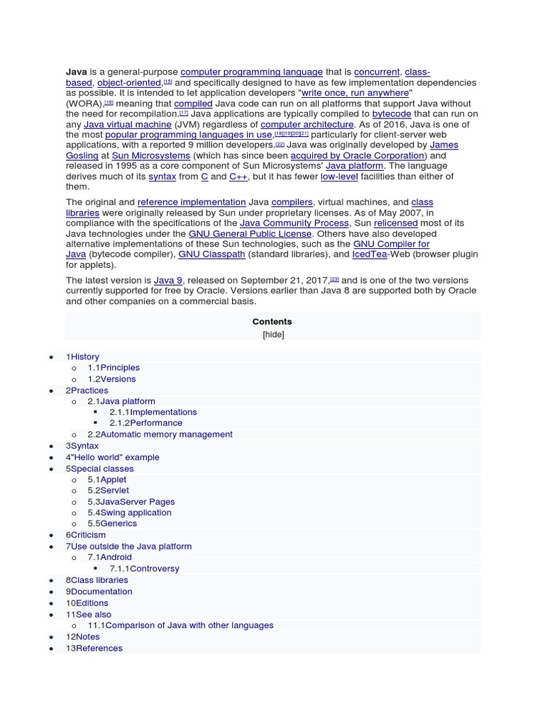 Java Is A General-Purpose | PDF | Java Virtual Machine | Java (Programming Language)