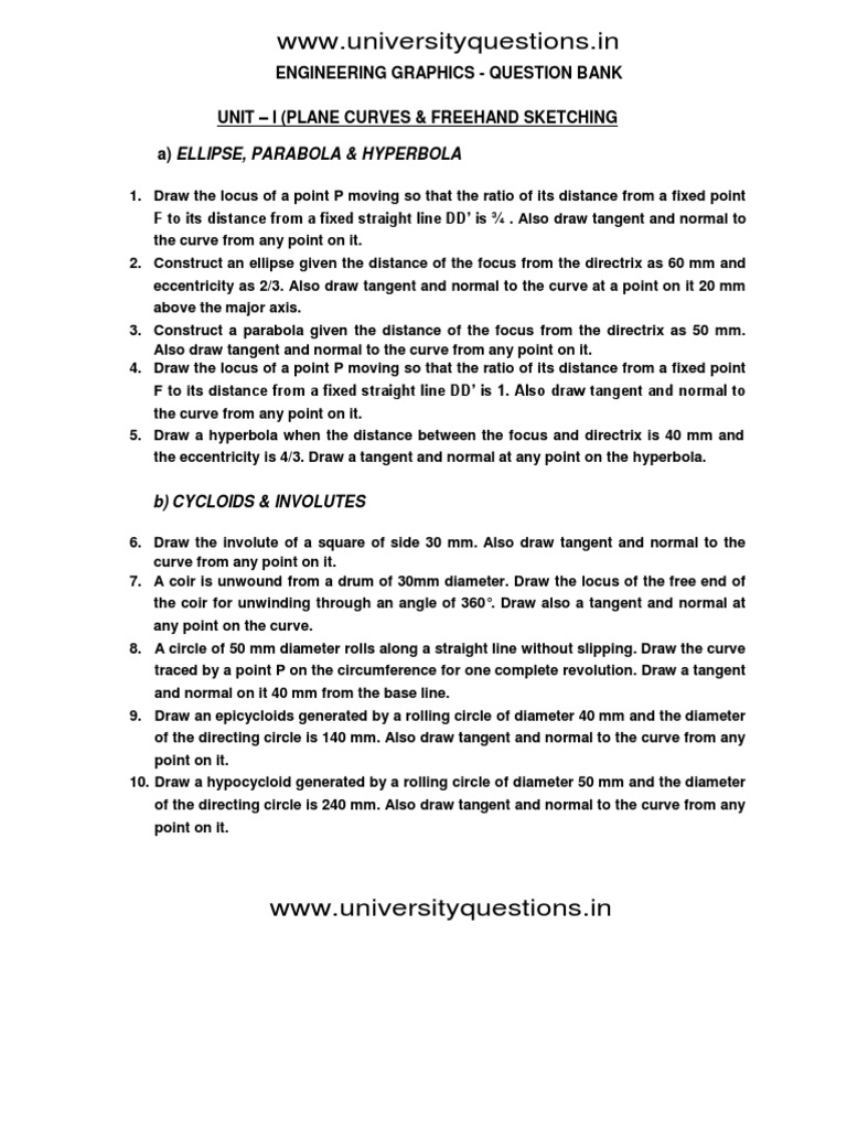 GE6152 EngineeringGraphicsquestionbank | PDF | René Descartes | Geometry