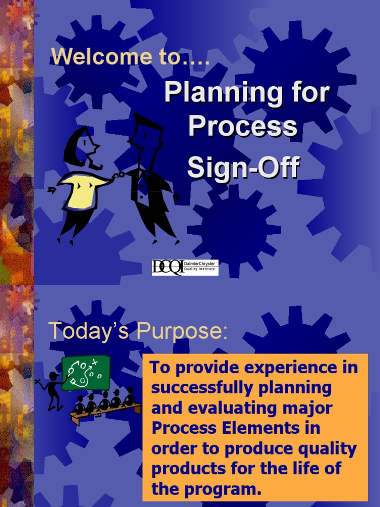Welcome To .: Planning For Process Sign-Off | PDF | Calibration ...