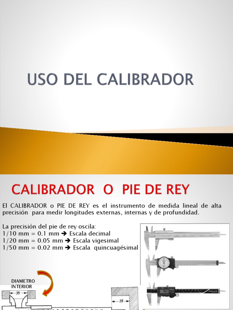 Uso Del Pie de Rey | PDF | Longitud | Observación científica