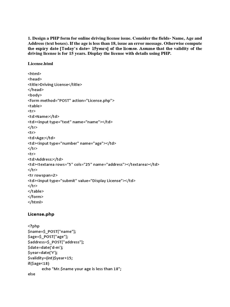 Php Exercise 2013 Pdf Html Element Areas Of Computer Science