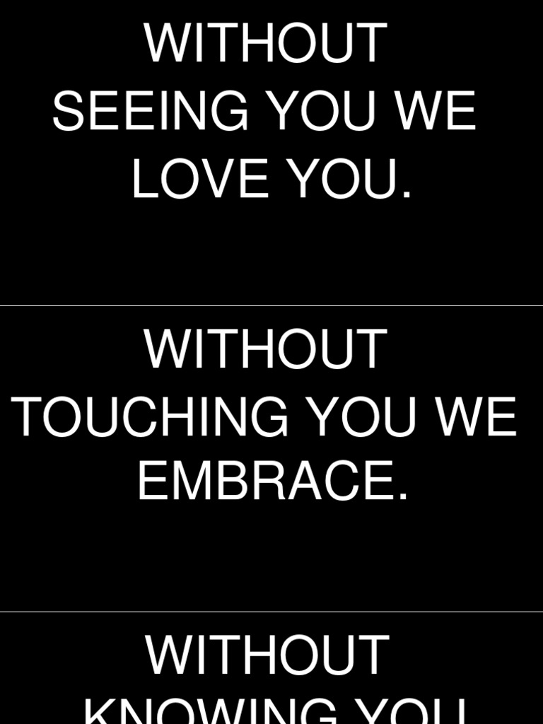 Without Seeing You | PDF