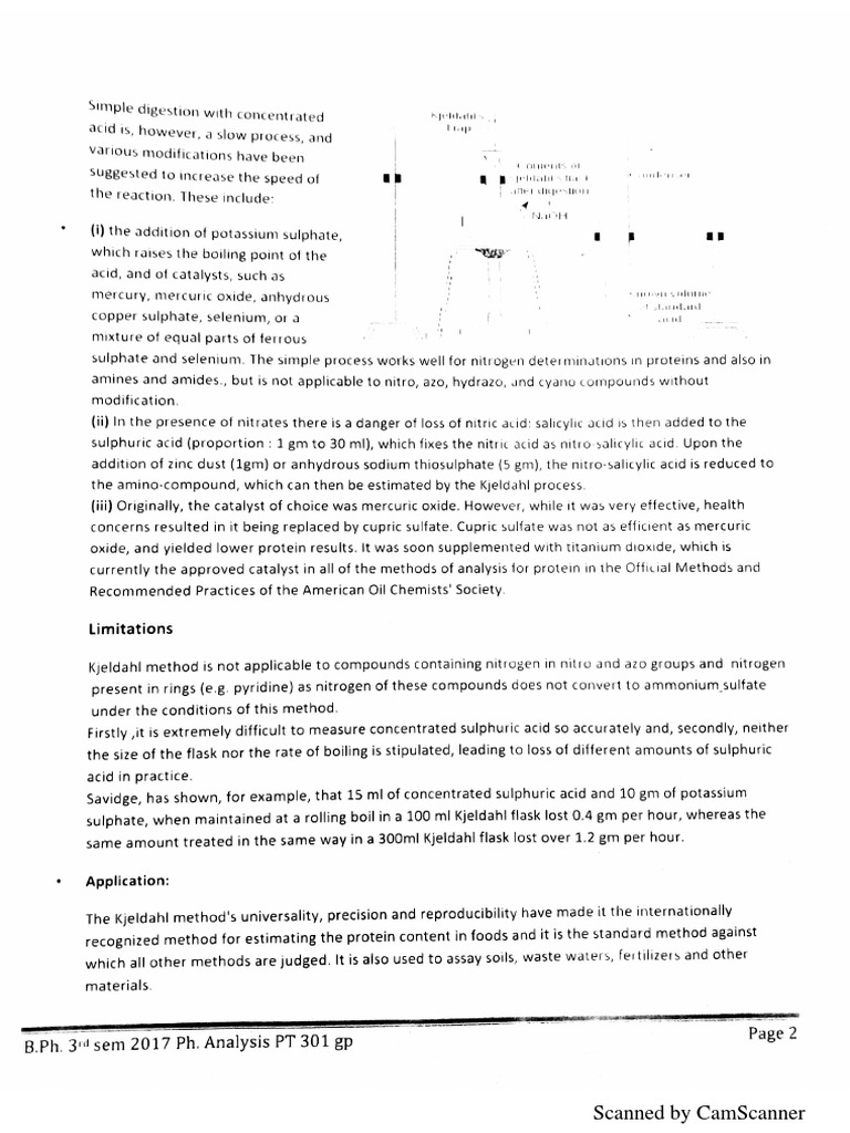 Kjeldhal Method | PDF
