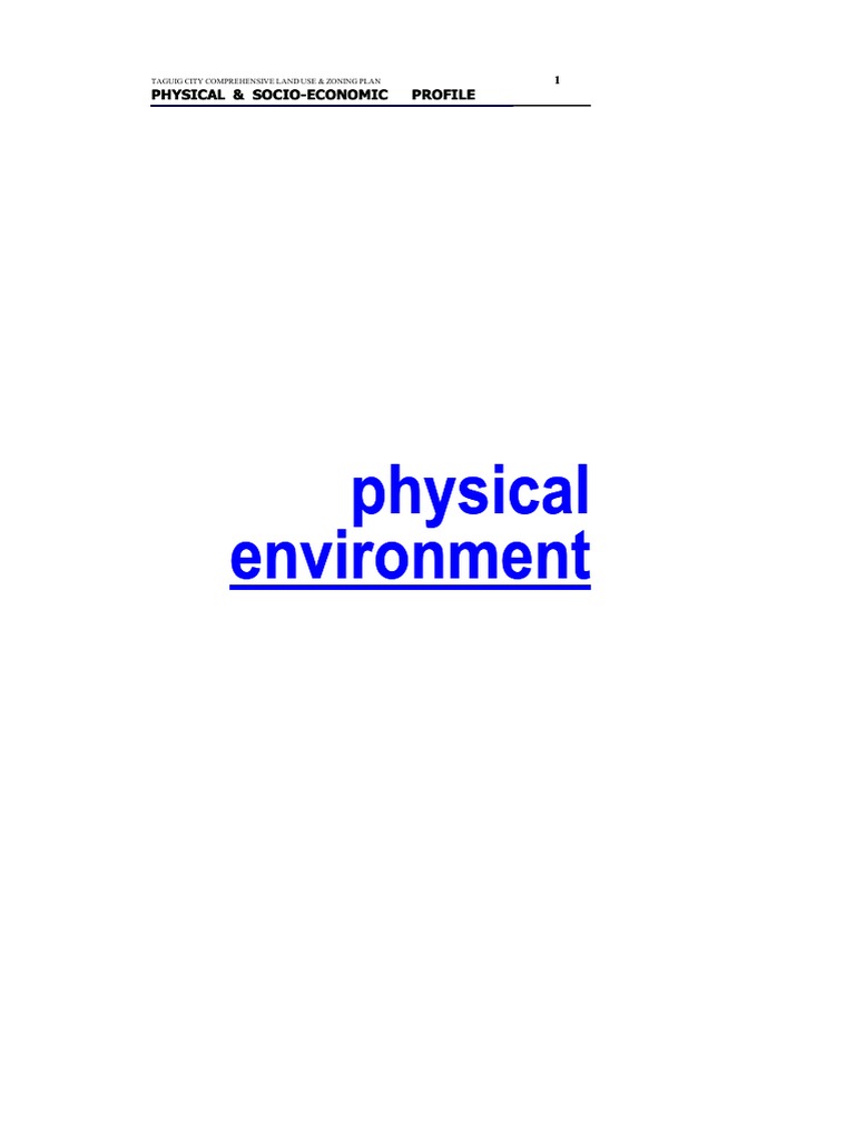 Taguig Comprehensive Land Use Plan (CLUP) Volume II | PDF | Earth ...